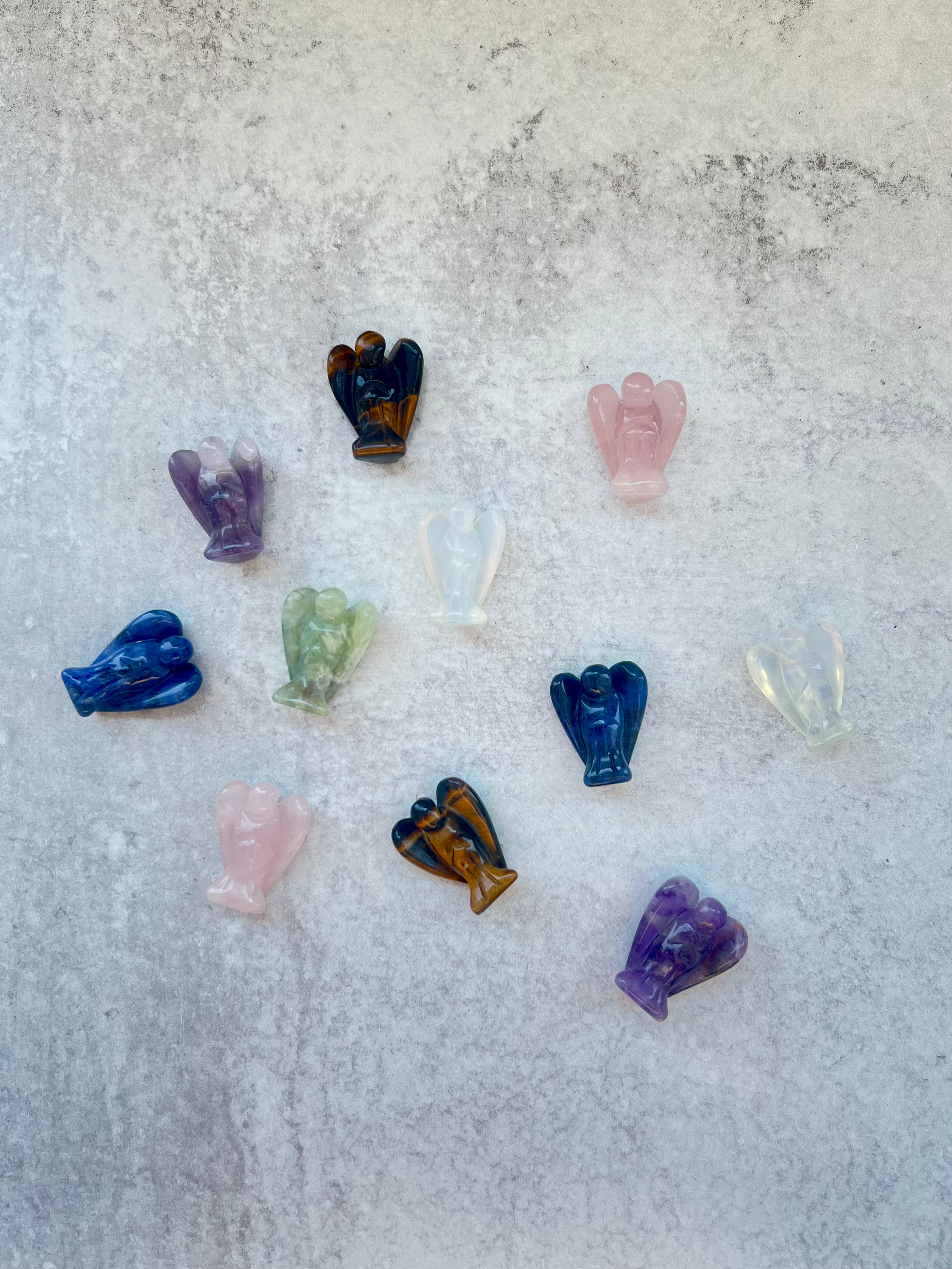 Small Crystal Angel Carvings (Assorted Crystals) – Spirit + Soul Studio