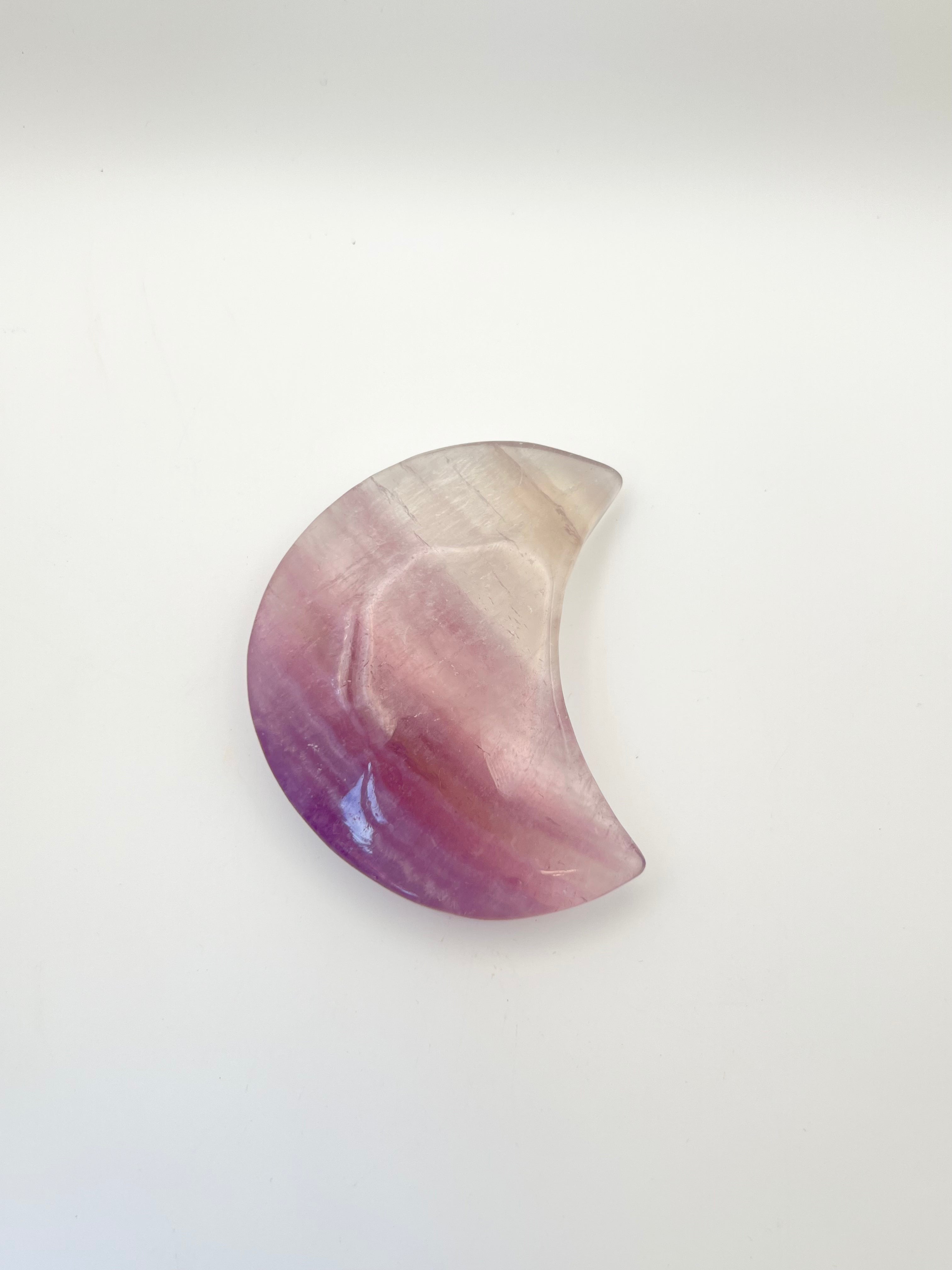 Purple Fluorite Moon Carving- Soul's Path, Clearing, Life Path Guidanc ...
