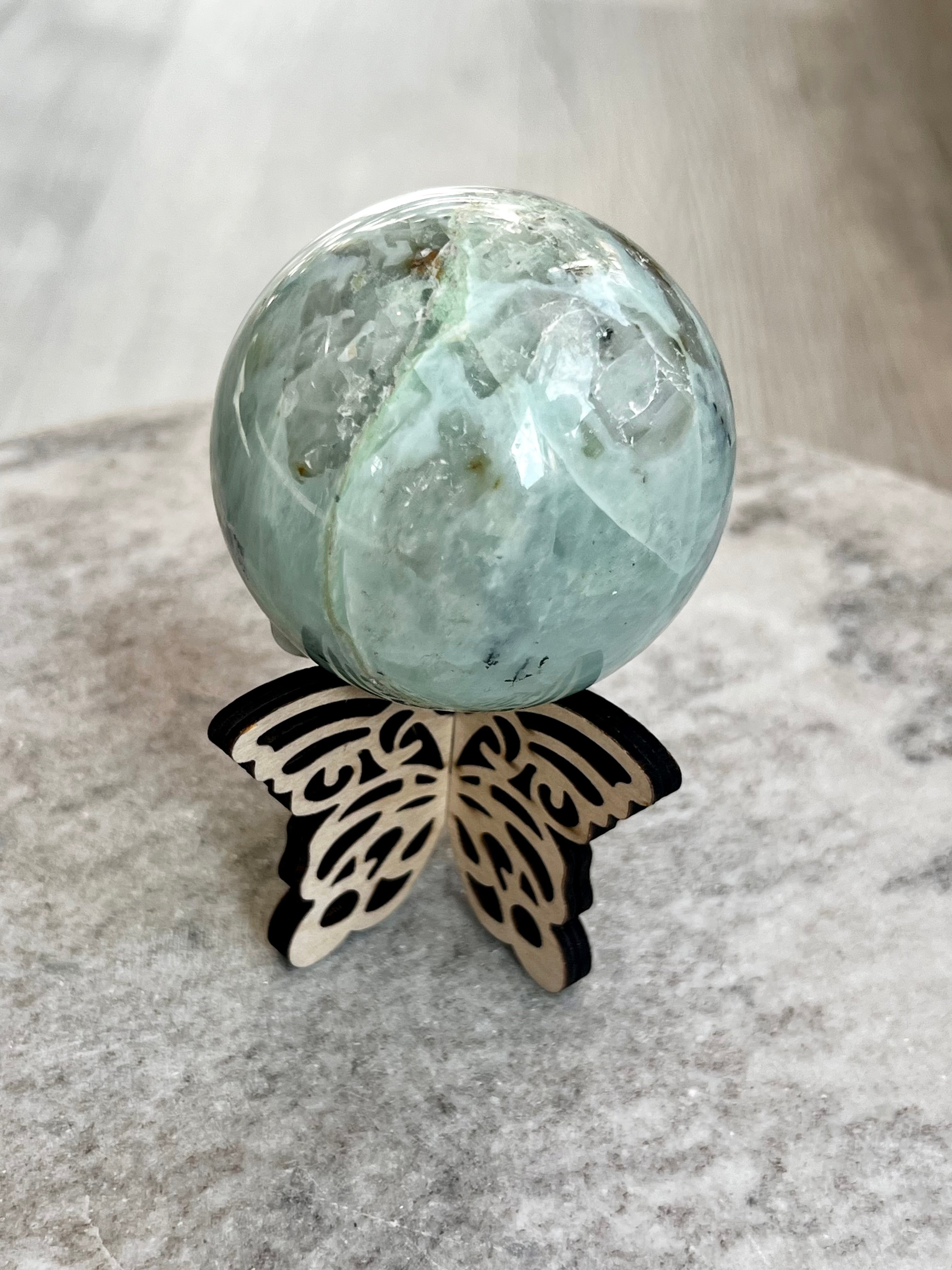 Butterfly Wood Sphere Stand – Spirit + Soul Studio