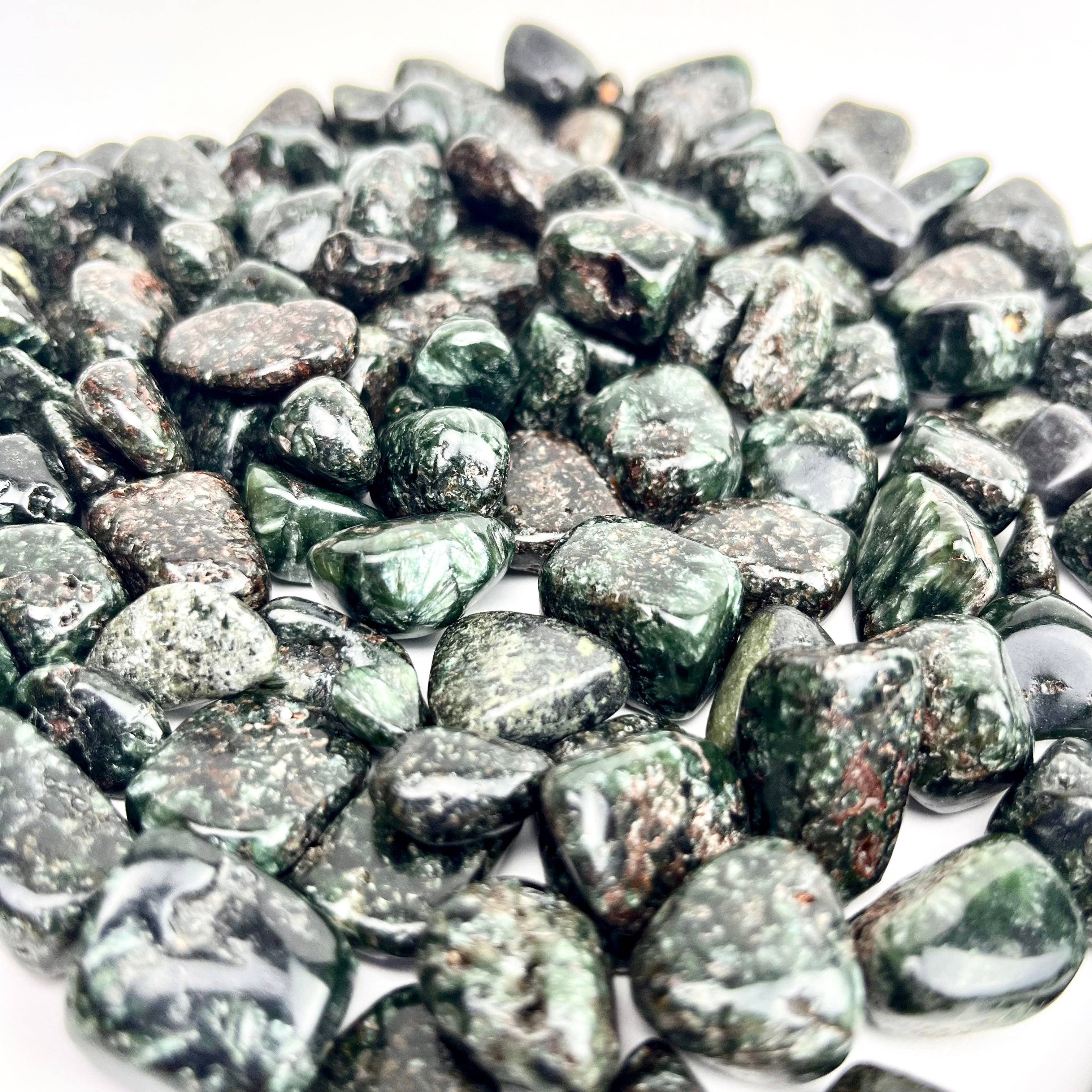 Seraphinite Tumbled Pocket Stone- Angelic Connection, Heart Healing, P ...